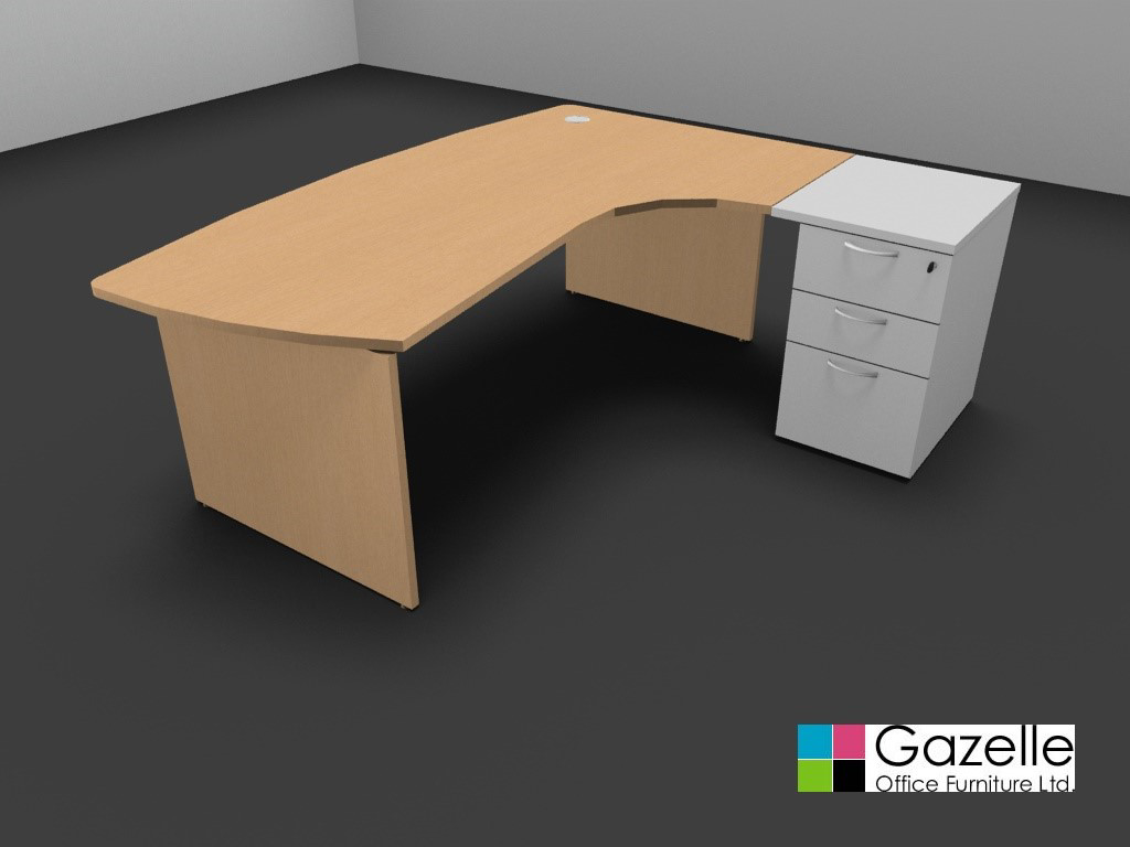 Retro Compact Manager Desk | Gazelle Office Furniture