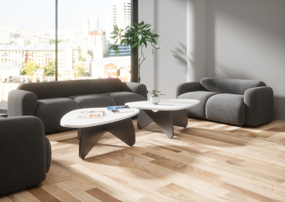 Pebble Shape Coffee Table - Custom Finishes | Gazelle Office Furniture