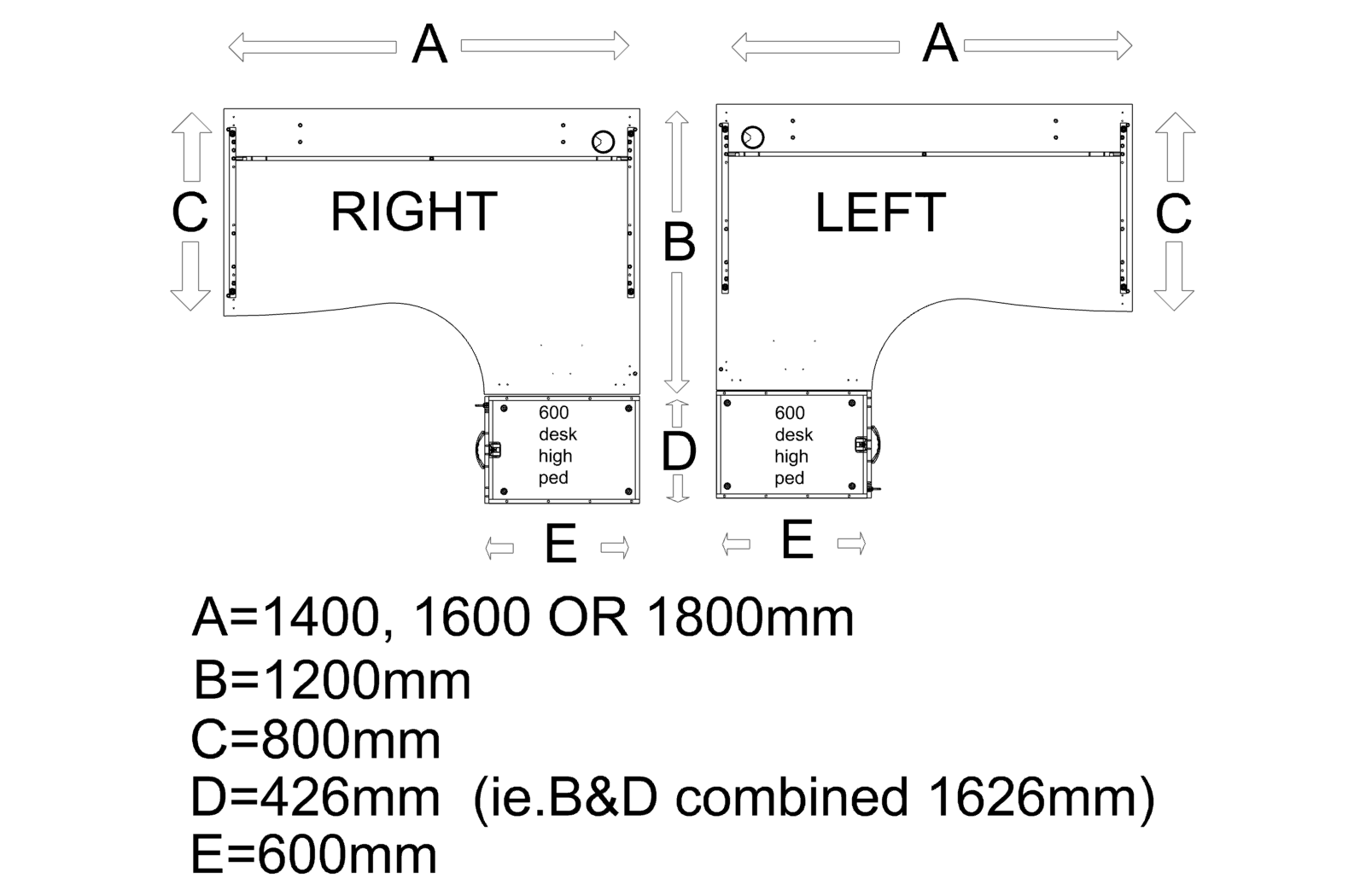 Express - Curved Desk & Pedestal | Gazelle Office Furniture